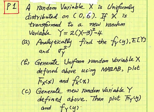 Solved 1 A Random Variable X Is Uniformly Distributed On 3857