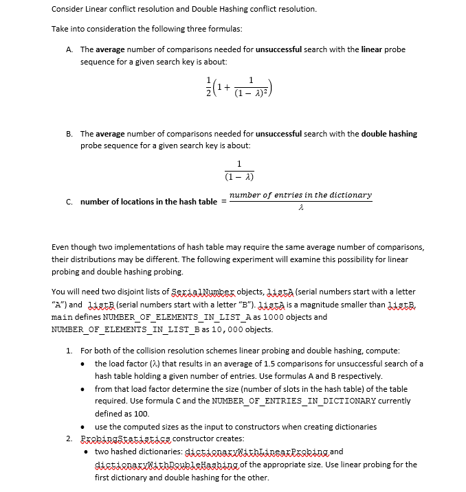 Consider Linear conflict resolution and Double | Chegg.com