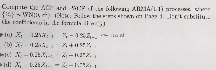 Compute the ACF and PACF of the following ARMA(1,1) | Chegg.com