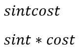 Solved sintcost sint * cost | Chegg.com