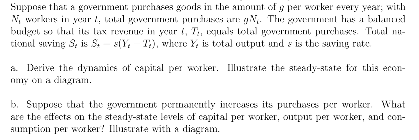 Solved Suppose that a government purchases goods in the | Chegg.com