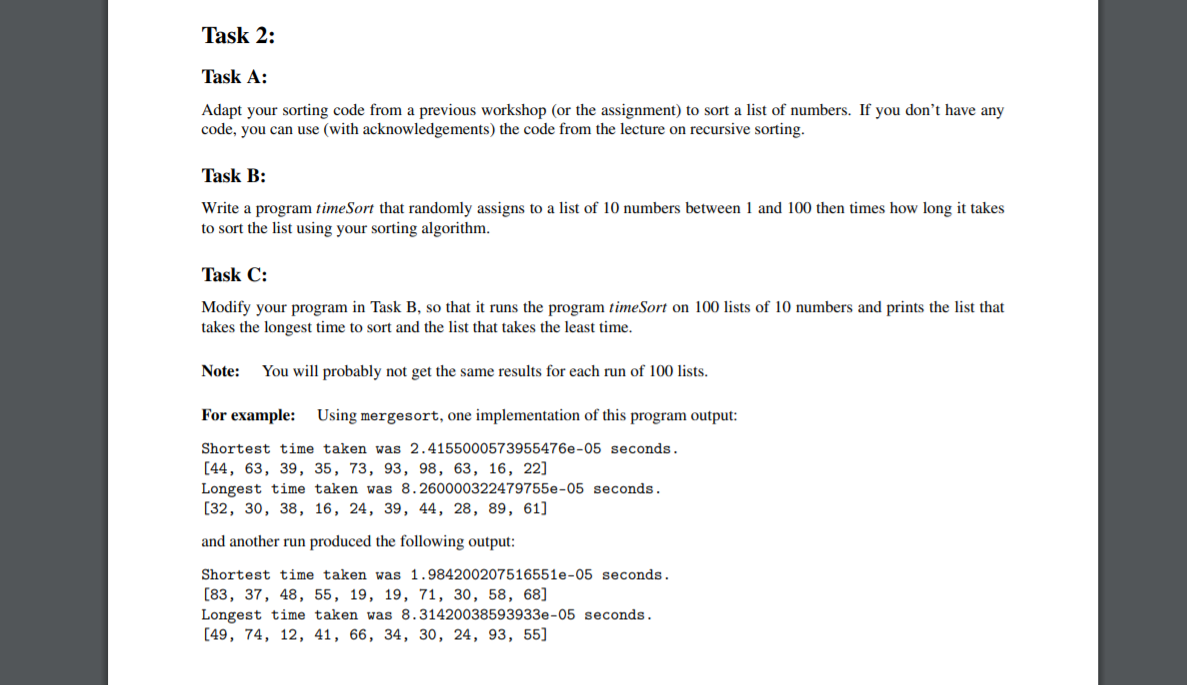 Solved Another example: Using quicksort, one | Chegg.com