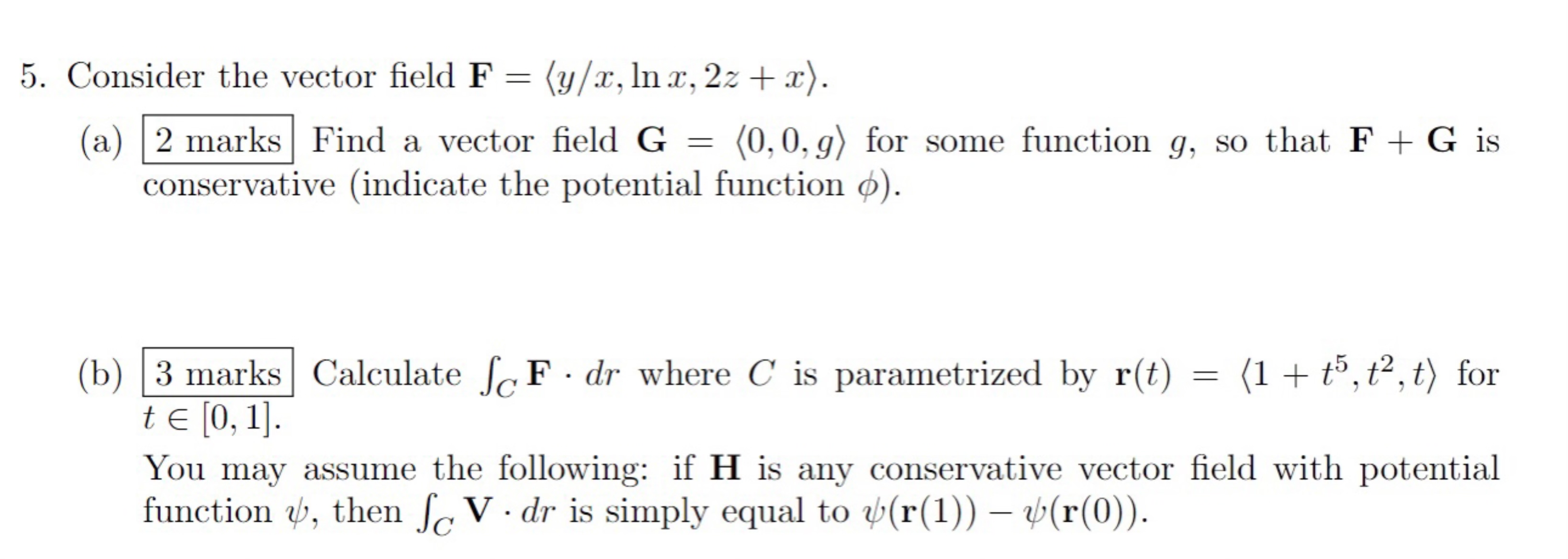 Solved Consider the vector field F=(:yx,lnx,2z+x:).(a) 2 | Chegg.com