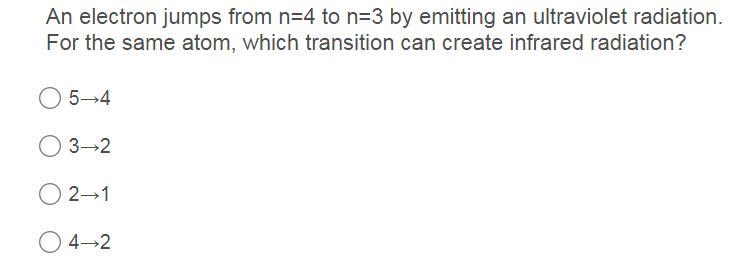Solved An electron jumps from n=4 to n=3 by emitting an | Chegg.com