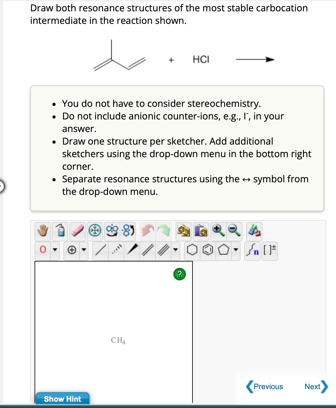 Solved Draw both resonance structures of the most stable | Chegg.com