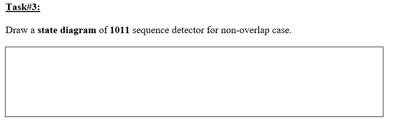 Solved Draw A State Diagram Of 1011 Sequence Detector For 