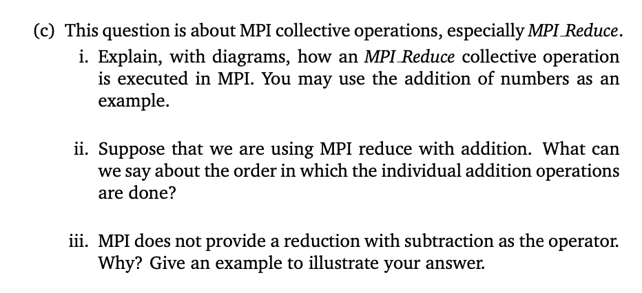 C This Question Is About Mpi Collective Operations