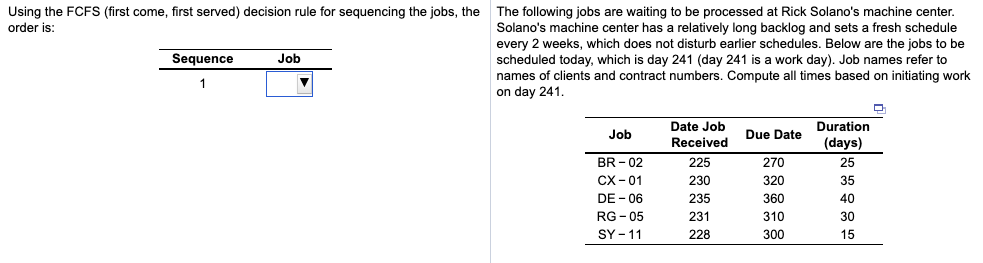 Solved Using the FCFS (first come, first served) decision | Chegg.com