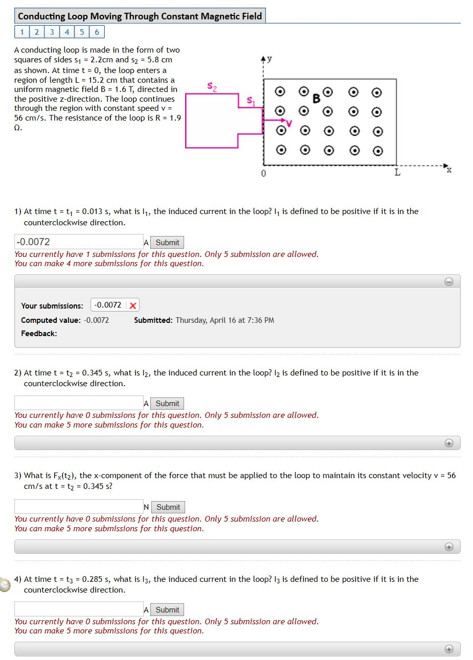 Solved Conducting Loop Moving Through Constant Magnetic | Chegg.com