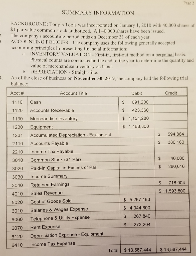 Solved Page 1 PRACTICE SET ACCOUNTING 3341 (5133) SPRING | Chegg.com