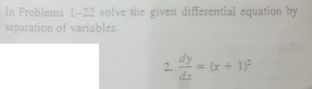 Solved In Problems 1-22 solve the given differential | Chegg.com