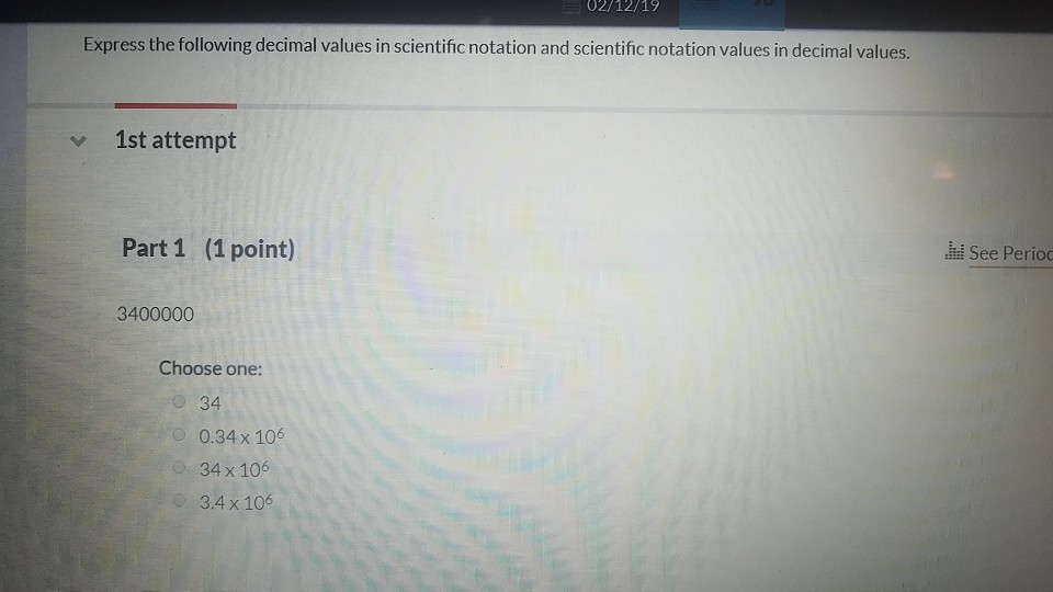 Solved 021219 Express The Following Decimal Values In