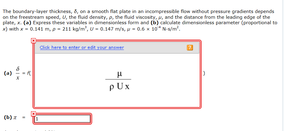 Solved The boundary-layer thickness, δ, on a smooth flat | Chegg.com