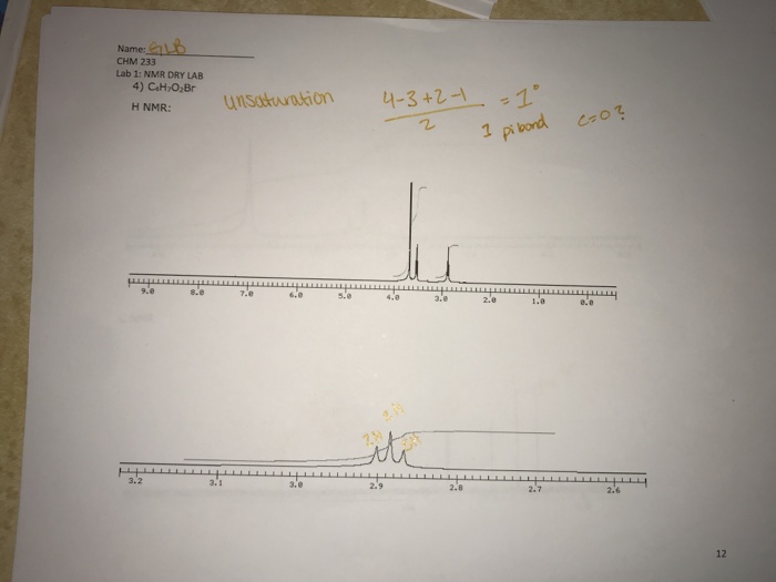 Solved HM 233 b 1: NMR DRY LAB Directions: In each of these | Chegg.com