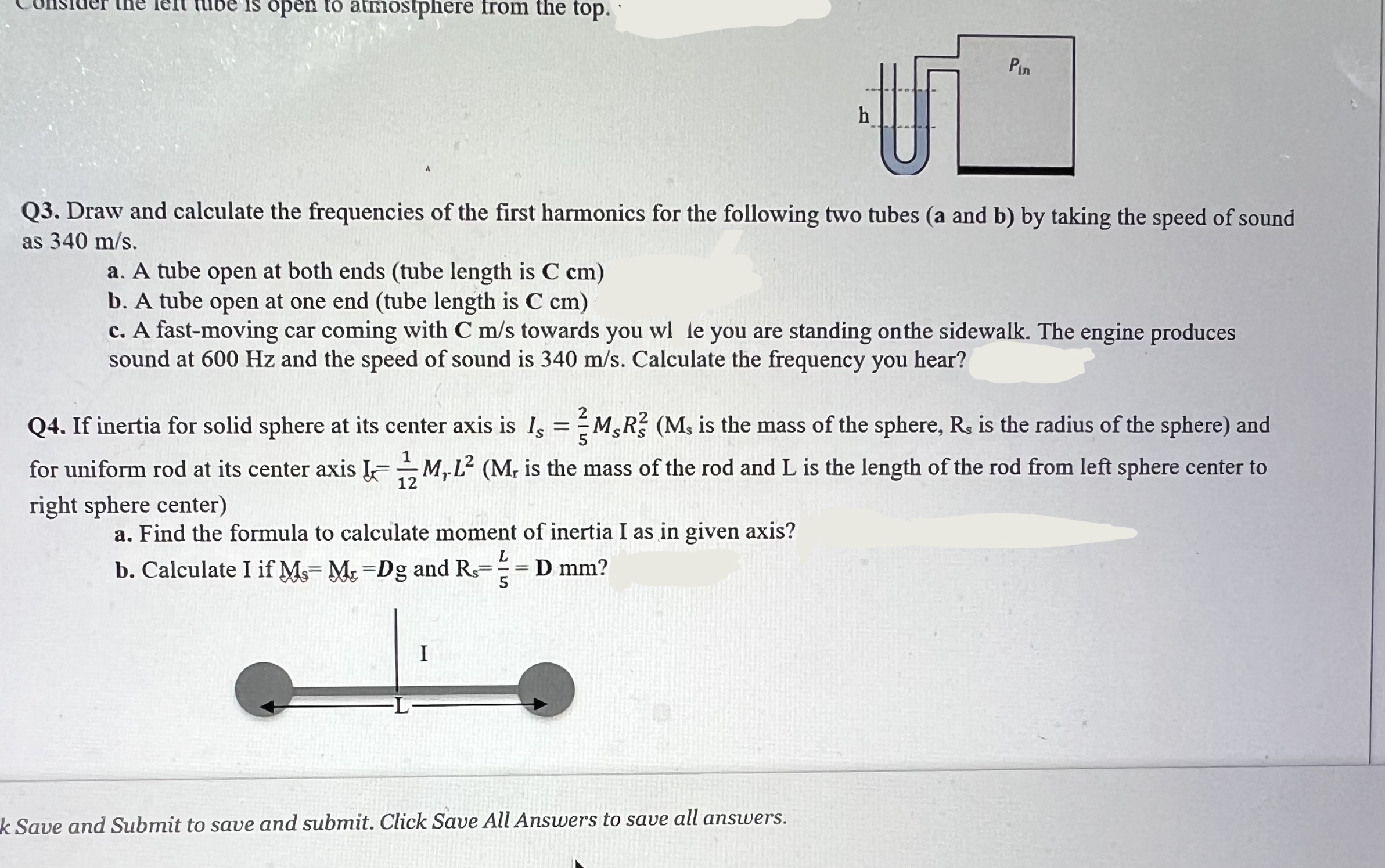 Solved Q3. Draw and calculate the frequencies of the first | Chegg.com