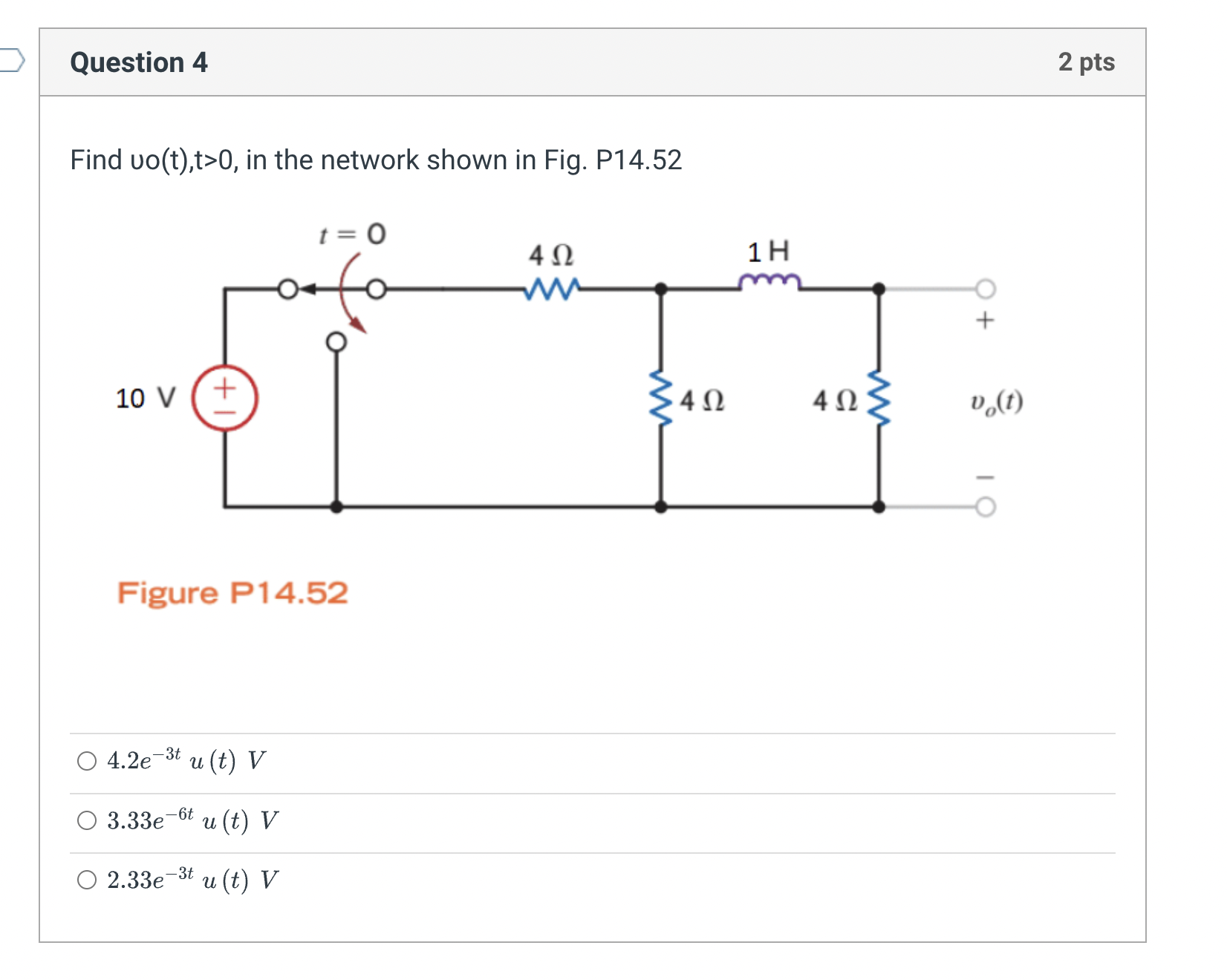 Use Thévenin's theorem to find vo(t), t>0, in the | Chegg.com