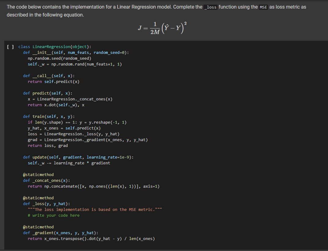 Solved The code below contains the implementation for a | Chegg.com