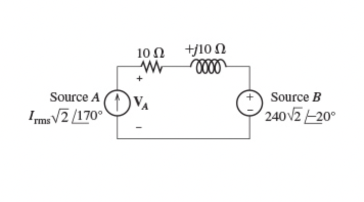 Solved Irms = 15. Determine the power source for A. | Chegg.com
