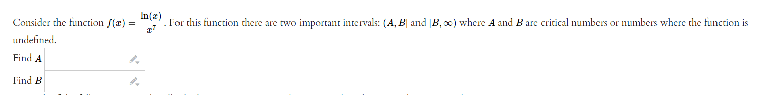 Solved Consider the function f(x)=x7ln(x). For this function | Chegg.com