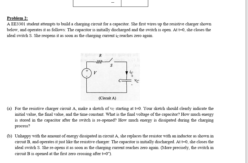 Problem 2: A EE3301 student attempts to build a | Chegg.com