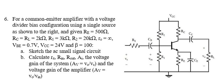 Solved Assume All cap are infinite and output voltage swings | Chegg.com