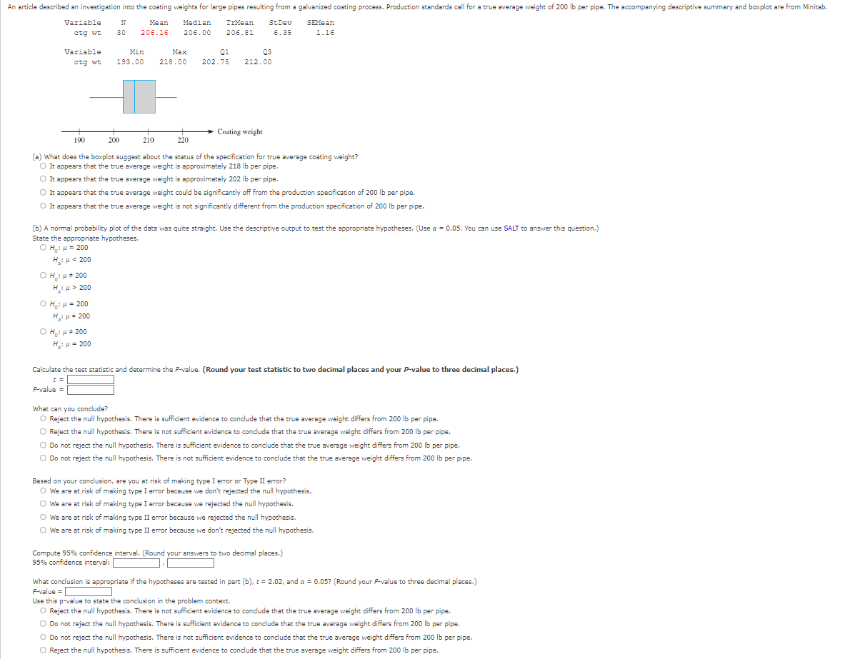 (a) ﻿What does the boxplot suggest about the status | Chegg.com