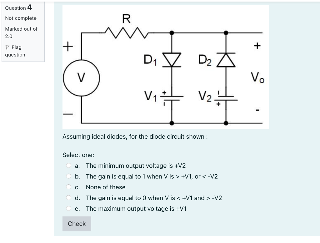 Solved Assuming ideal diodes, for the diode circuit shown : | Chegg.com