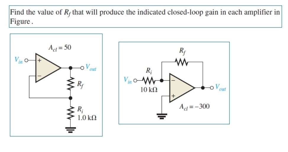 Solved Determine the closed-loop gain of the amplifier in | Chegg.com