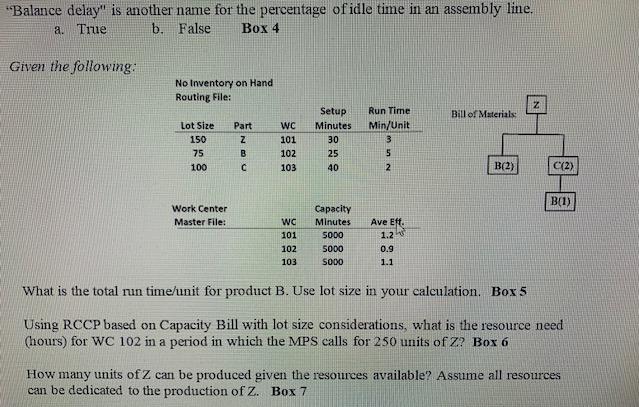 Solved "Balance delay" is another name for the percentage of | Chegg.com