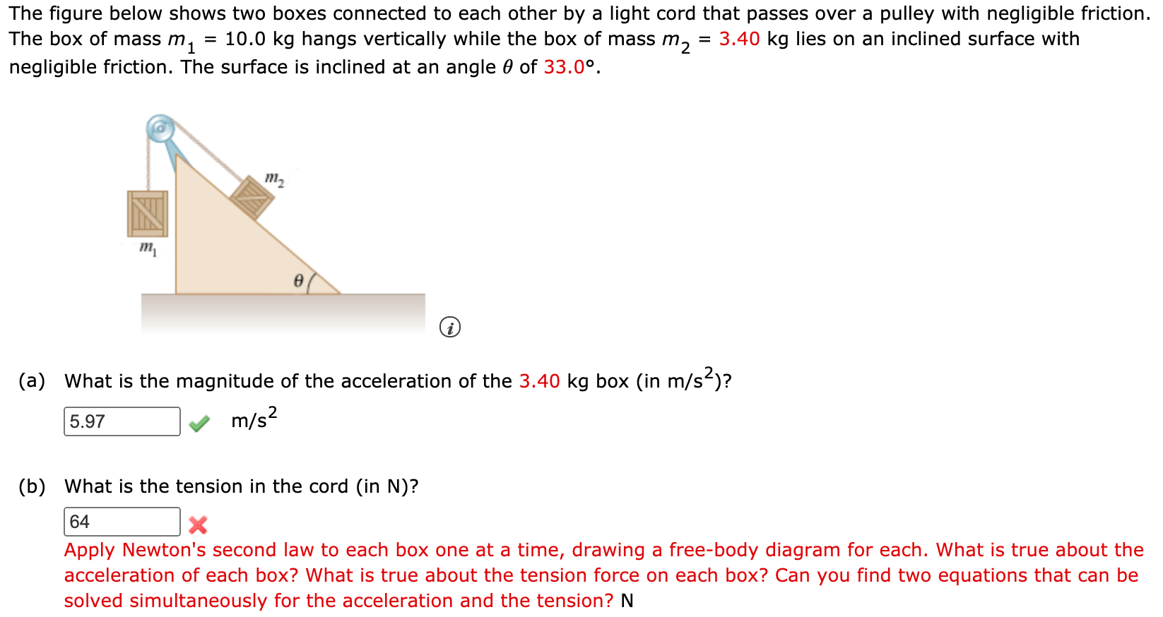 Solved The Figure Below Shows Two Boxes Connected To Each