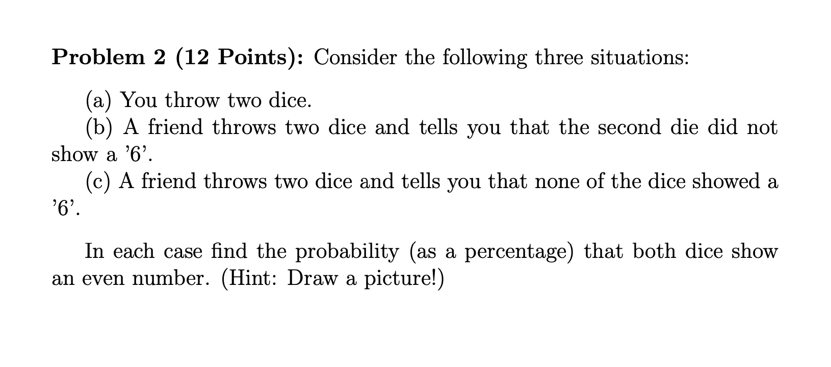 Solved Problem 2 12 Points Consider The Following Three 4979