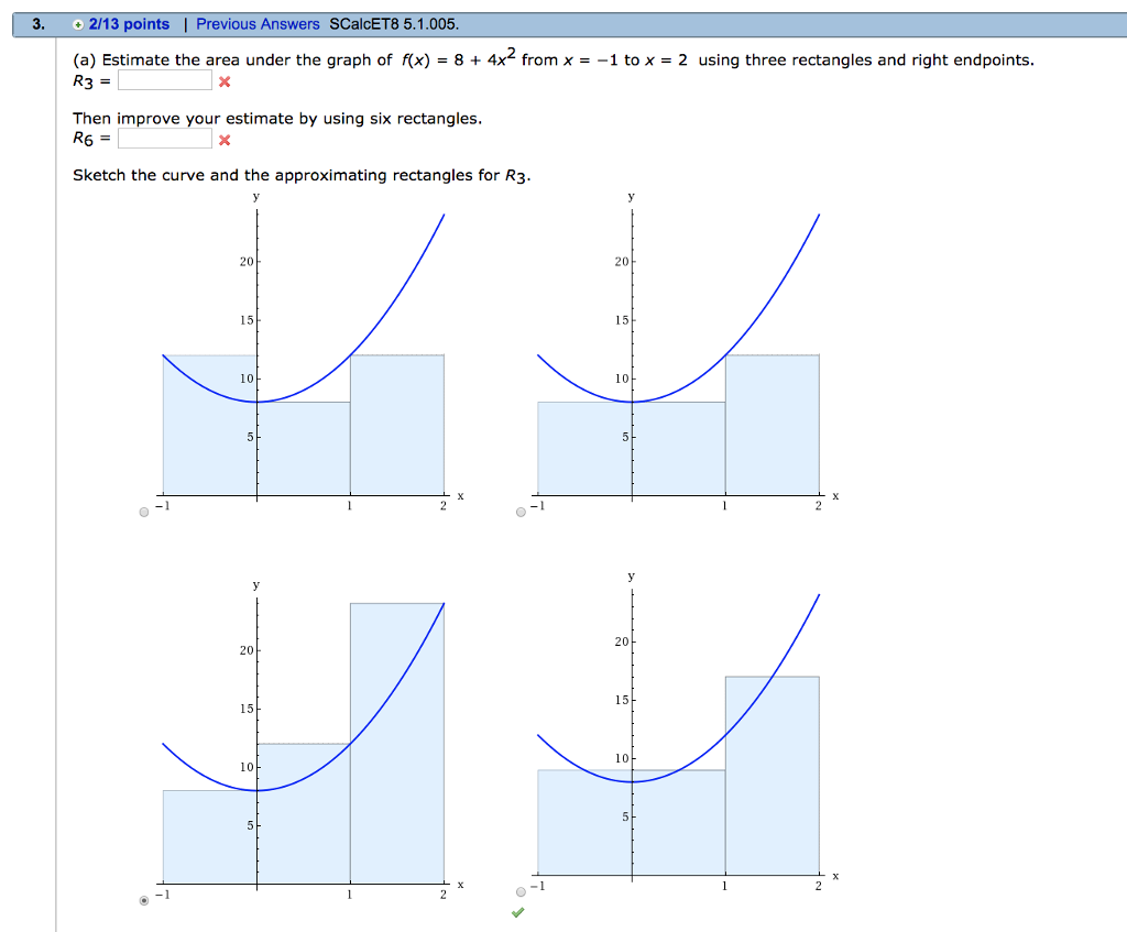 Solved 3. 2/13 points | Previous Answers SCalcET8 5.1.005. | Chegg.com