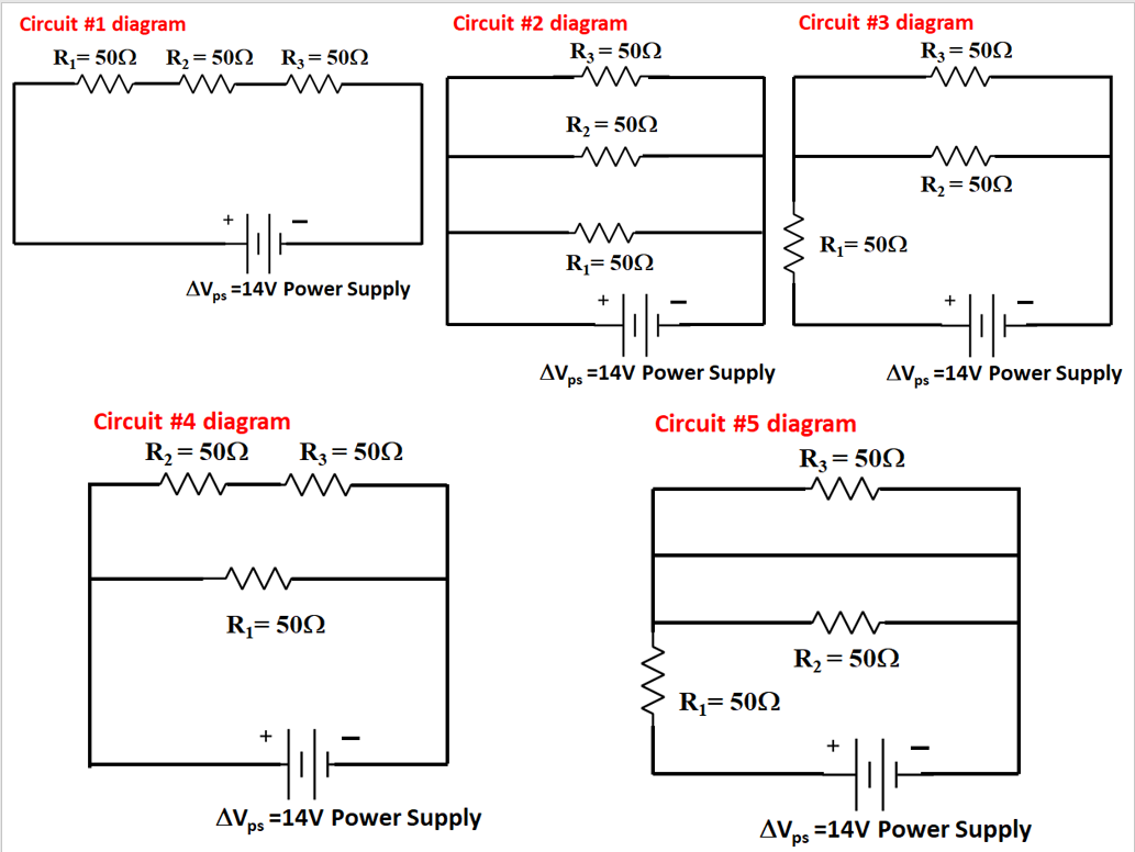 Solved For each of the five circuits calculate the current | Chegg.com