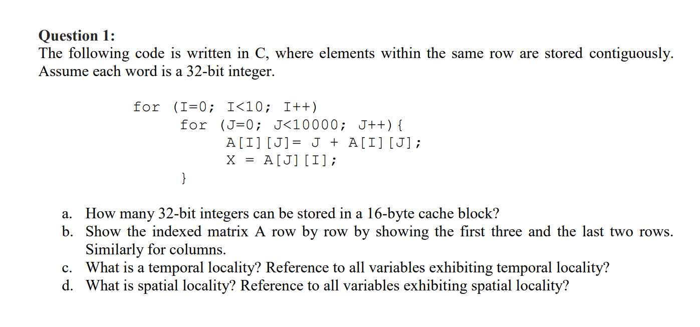 Solved The following code is written in C, where elements | Chegg.com