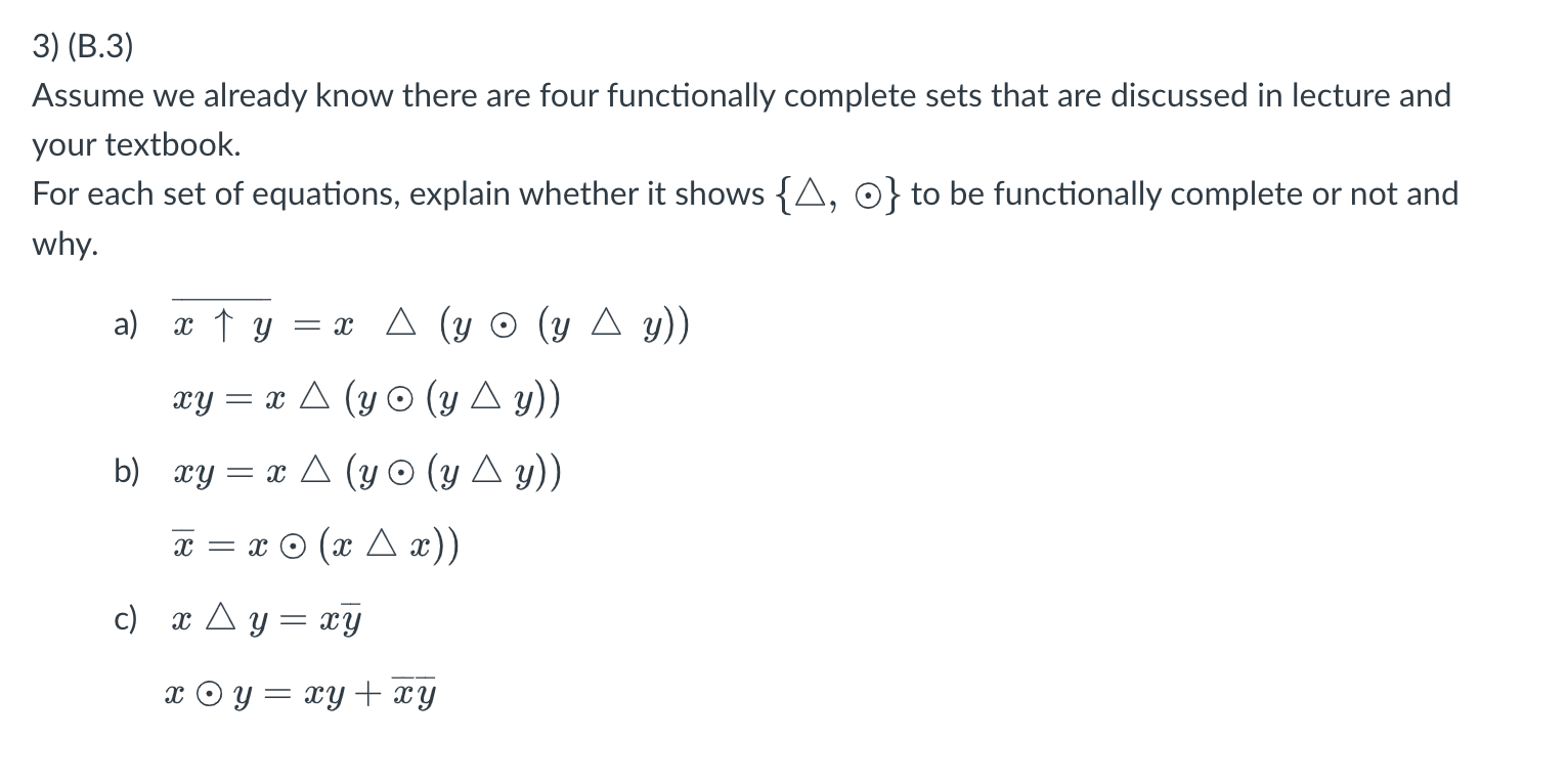 Solved 3) (B.3) Assume we already know there are four | Chegg.com
