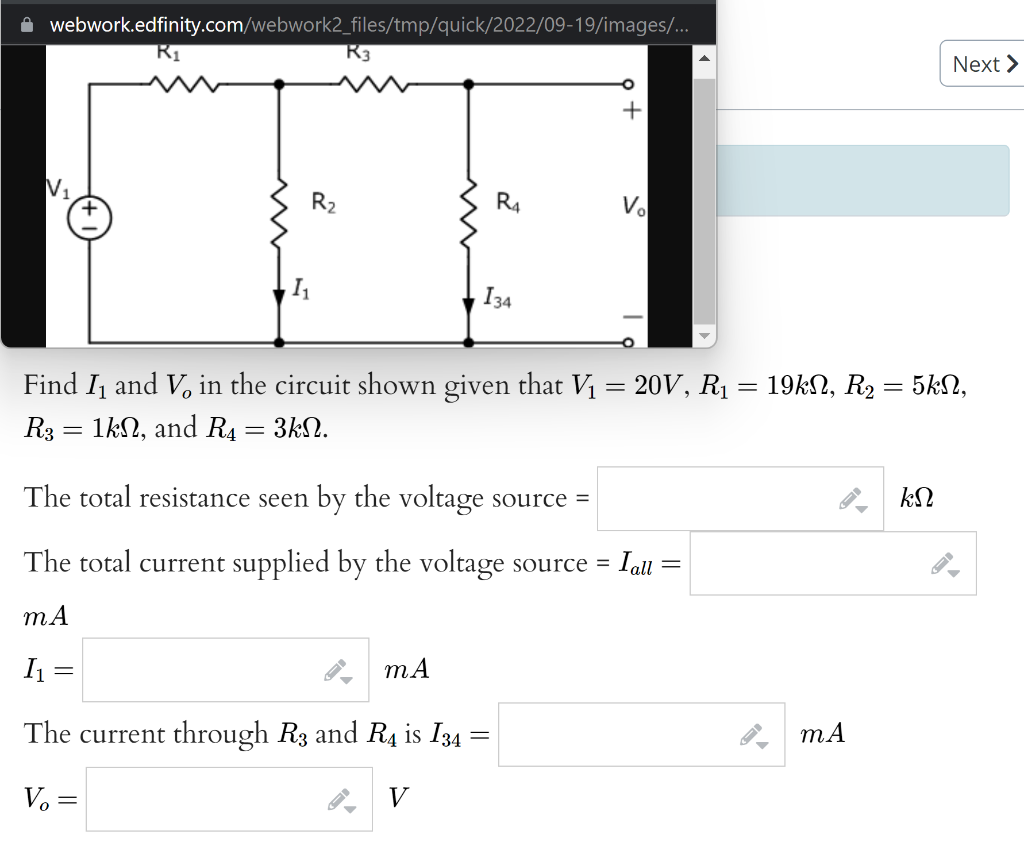 Solved Find I1 and Vo in the circuit shown given that | Chegg.com