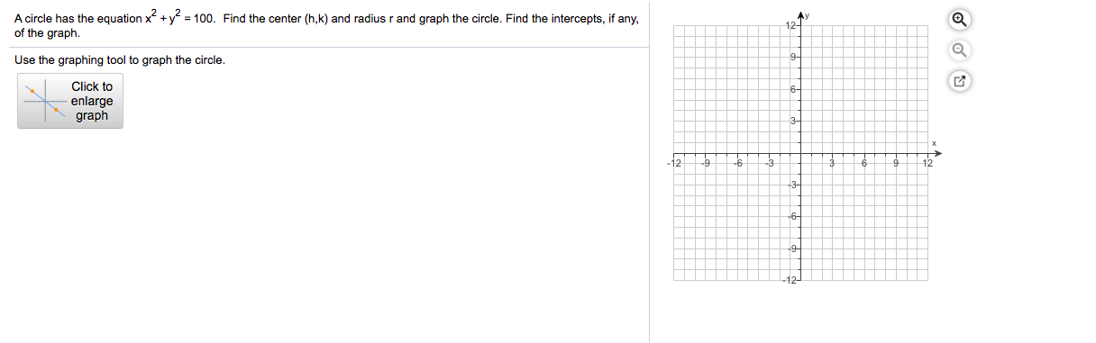 Solved 12- भ A circle has the equation x2 + y2 = 100. Find | Chegg.com