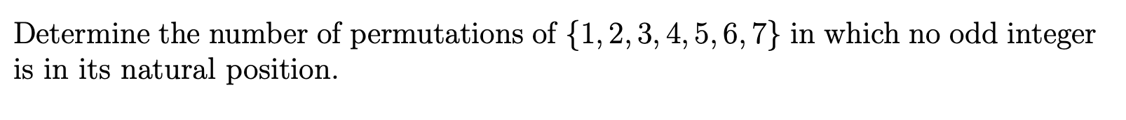 Solved Determine the number of permutations of {1, 2, 3, 4, | Chegg.com