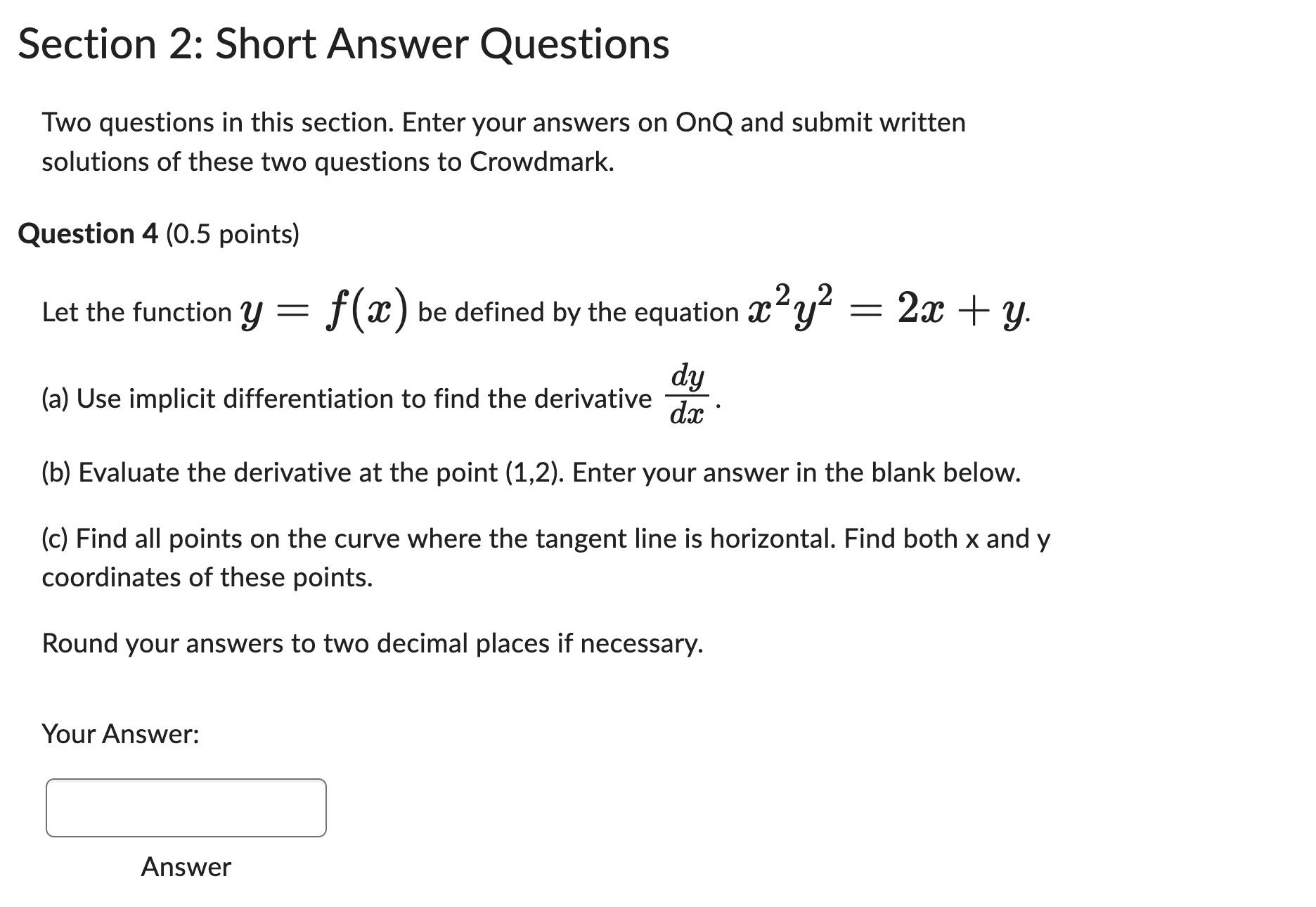 Solved Section 2: Short Answer Questions Two questions in | Chegg.com Solved Section 2: Short Answer Questions Two questions in | Chegg.com