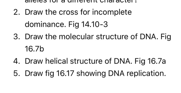Solved 2. Draw the cross for incomplete dominance. Fig | Chegg.com