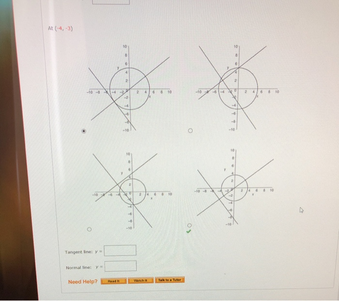 Solved Find equations for the tangent line and normal line | Chegg.com
