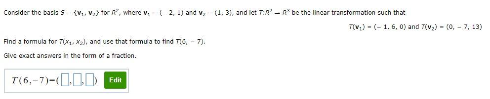 Solved Consider the basis S = {V1, V2) for R2, where V1 = | Chegg.com