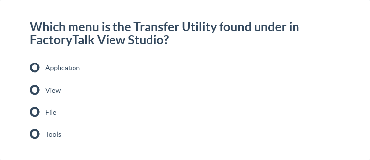 Solved Which menu is the Transfer Utility found under in | Chegg.com