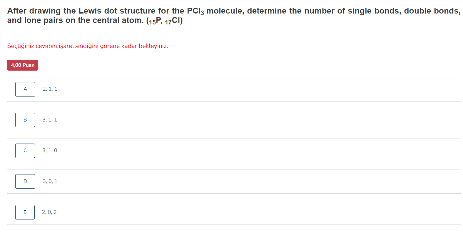 Solved After drawing the Lewis dot structure for the PCl3 | Chegg.com