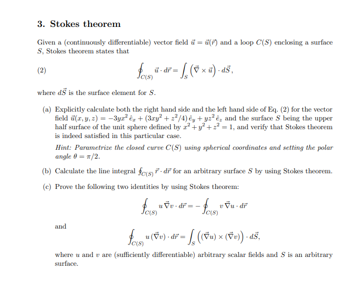 Solved Given a (continuously differentiable) vector field | Chegg.com