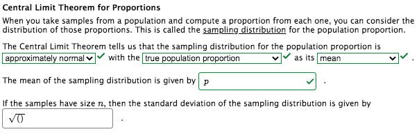 Solved Central Limit Theorem for Proportions When you take | Chegg.com