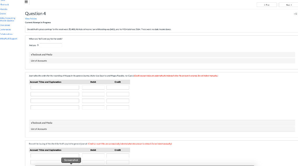 Solved Telek Naci Ocules Question 4 M ounting Na Uadates | Chegg.com