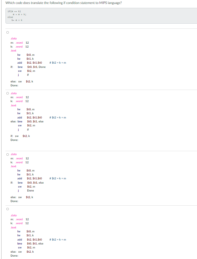 Solved Translate the following C code into MIPS code? data . | Chegg.com