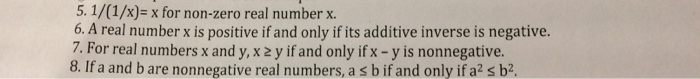 Solved 1/(1/x)= x for non-zero real number x. A real number | Chegg.com