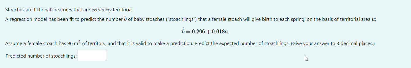 Solved Stoaches are fictional creatures that are extremely | Chegg.com